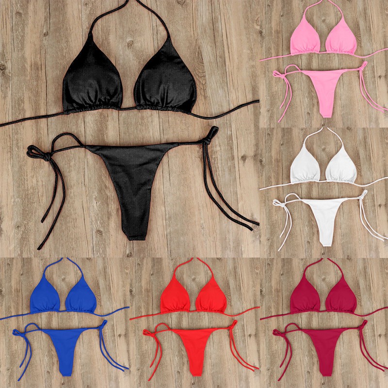 Sexy Brazilian Swimsuit Women Sexy Bikini Set Push-up Bra Thong G ...