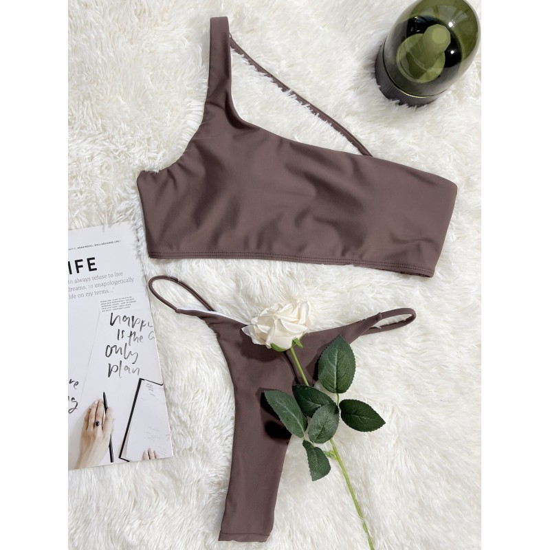 Micro Thong Bikini High Cut Swimwear Women One Shoulder Swimsuits 2022 ...