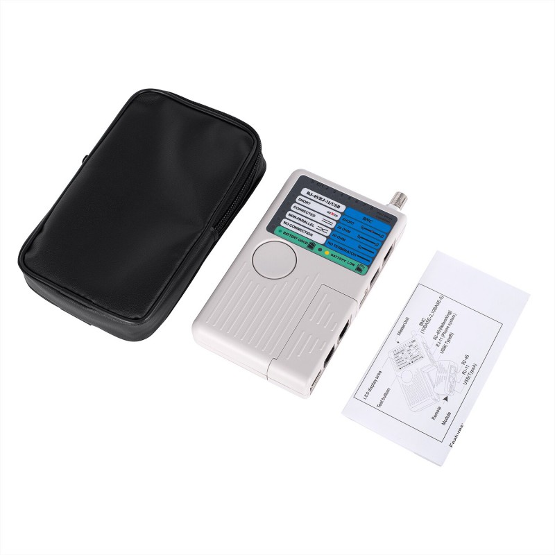 Remote RJ11 RJ45 USB BNC LAN Network Cable Tester For UTP STP LAN ...