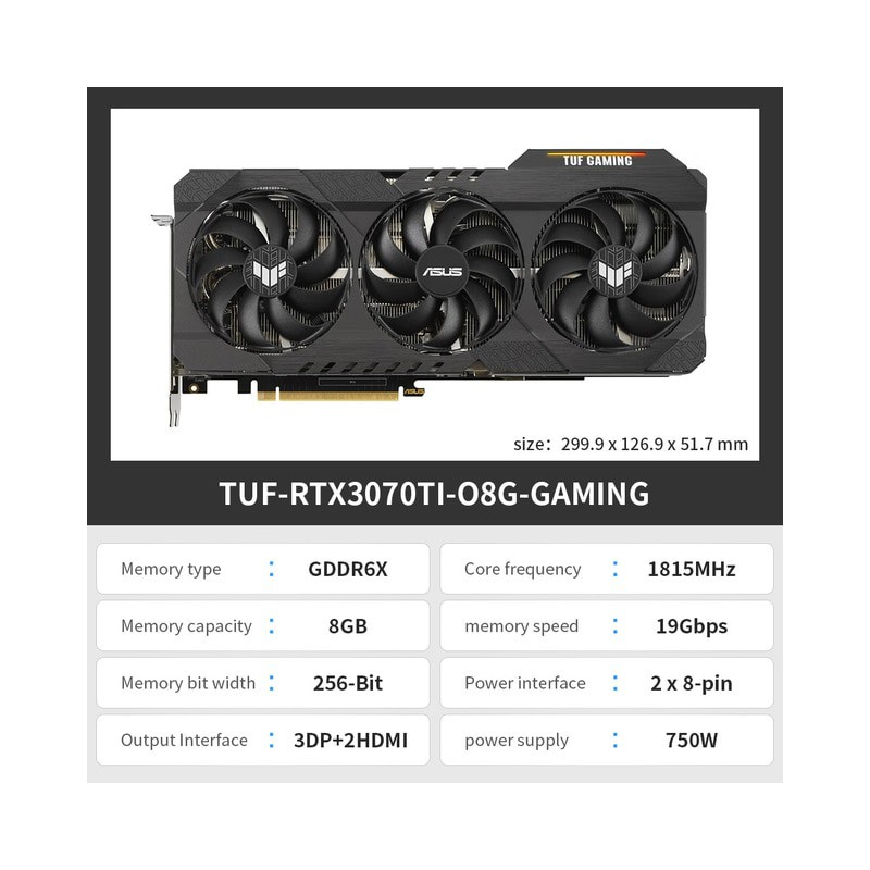 ASUS New Graphics Cards DUAL TUF ATS ROG STRIX RTX 3070 Ti O8G Gaming ...