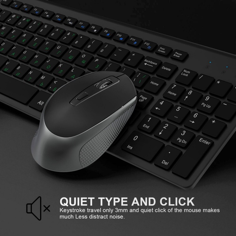 2.4G Wireless Keyboard Mouse Protable Mini Keyboard Mouse Combo Set For ...