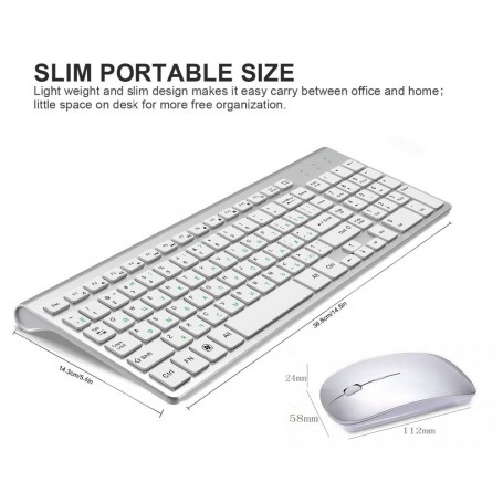 2.4G Wireless Keyboard Mouse Protable Mini Keyboard Mouse Combo Set For ...