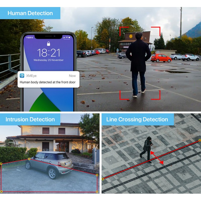 4K 8MP Ai Face Detection Security CCTV Camera System POE NVR Kit ...