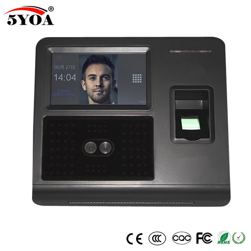 Face Facial Recognition Fingerprint Tcp Ip Attendance Access Control Device Biometric Time Clock