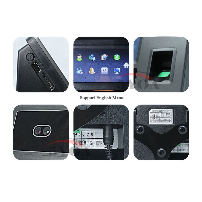 Face Facial Recognition Fingerprint TCP IP Attendance Access Control Device Biometric Time Clock ...