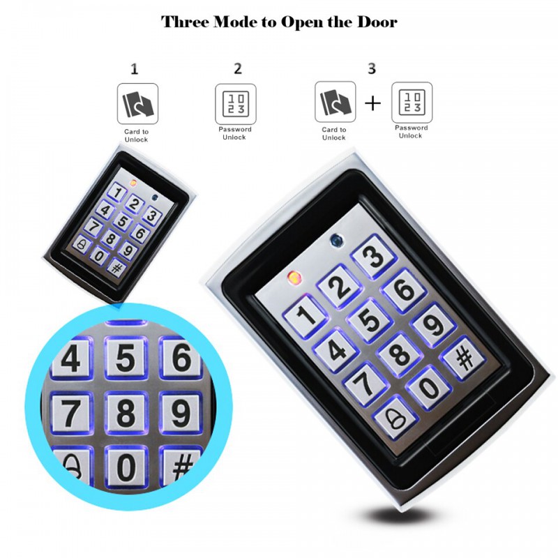 Waterproof Metal Rfid Access Control Keypad With 1000 Users+ 10 Key ...