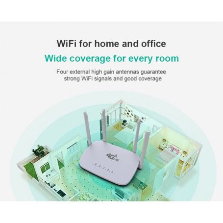4G CPE 4G router SIM card WiFi modem Hotspot CAT4 32 users RJ45 WAN LAN ...