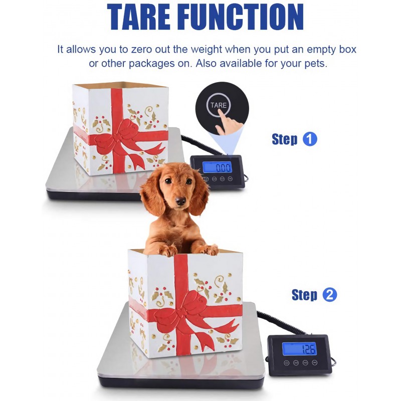 Shipping Scale 360lb,Stainless Steel Heavy Duty Postal Scale with Timer ...