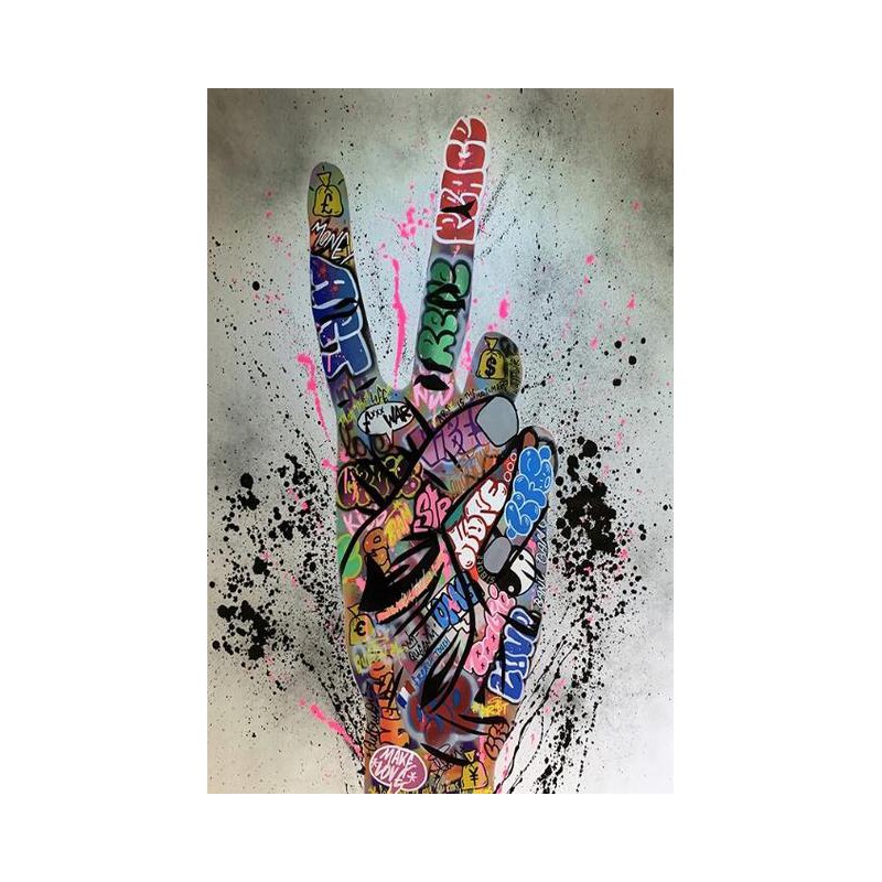 Middle Finger Gesture Street Art Posters and Prints Graffiti Art ...