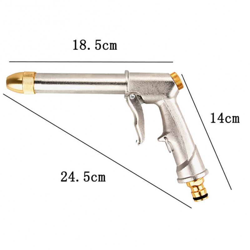 Garden Hose Spray Gun Nozzle Sprinkler with Brass Nozzle, Heavy Duty ...