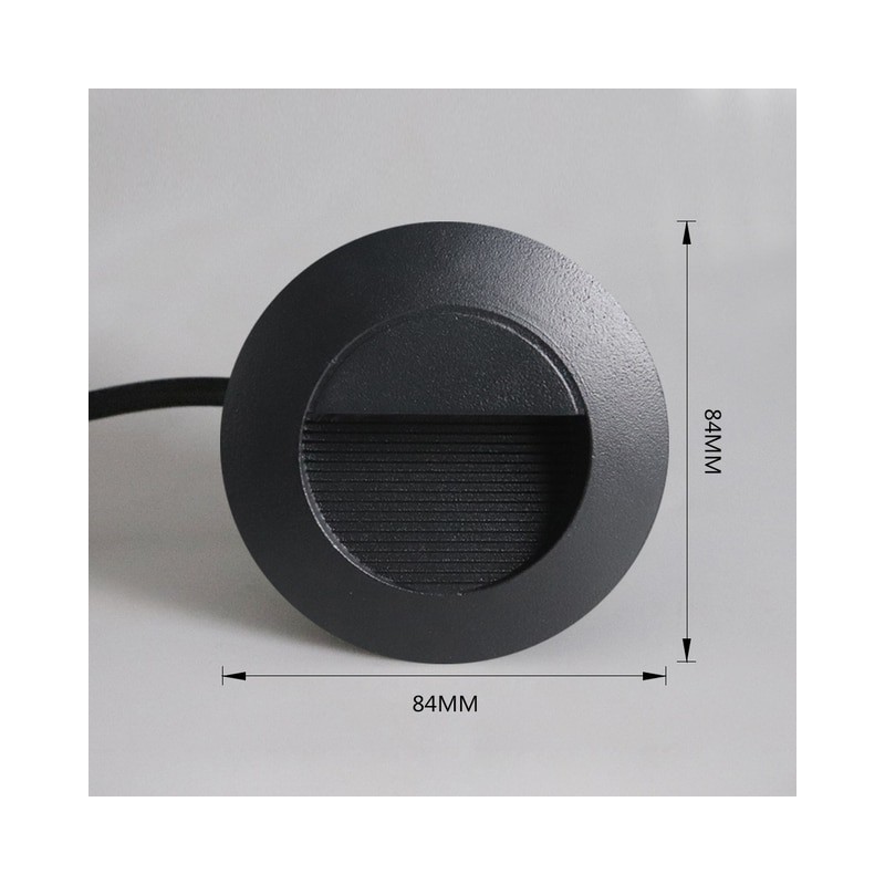 SANDIY Wall Lamps Outdoor Recessed Staircase Light Round Luminaire ...