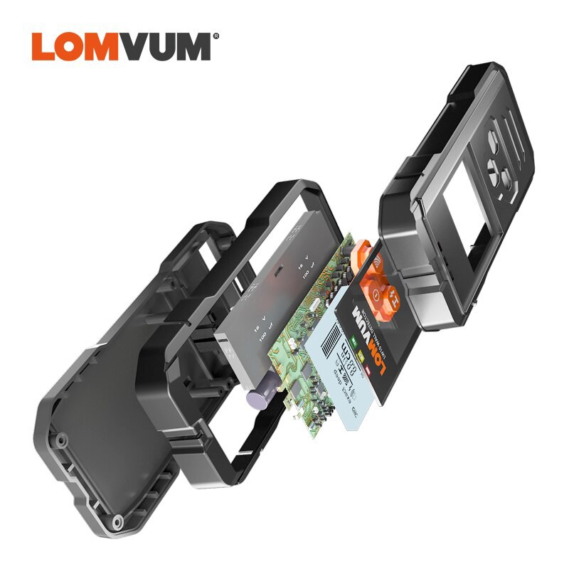 LOMVUM Metal Detector Backlit Black AC Wood Stud Finder Cable Wires ...