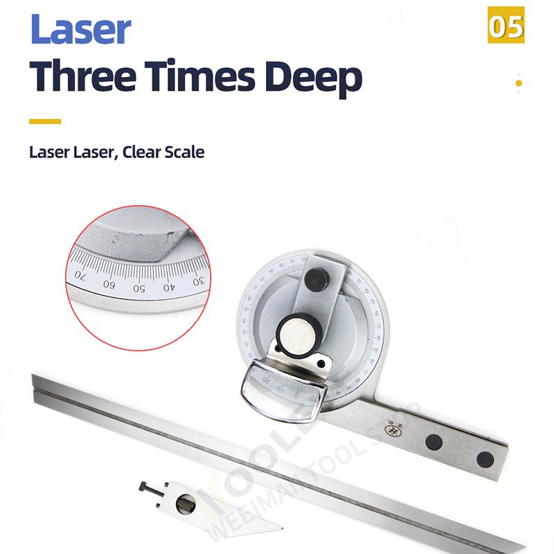 Universal Angle Ruler Protractor Multi Angle Measuring Ruler Carpentry ...