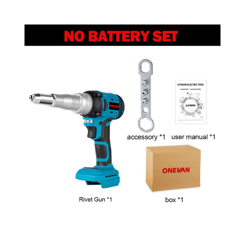 20000N Brushless Cordless Electric Rivet Nut Gun 2.4~5.0mm 720W Drill ...