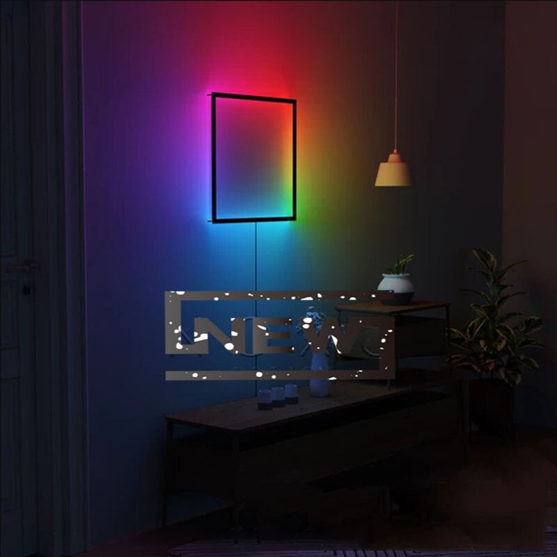 RGB wall lamp indoor frame remote control adjustable home corridor led ...