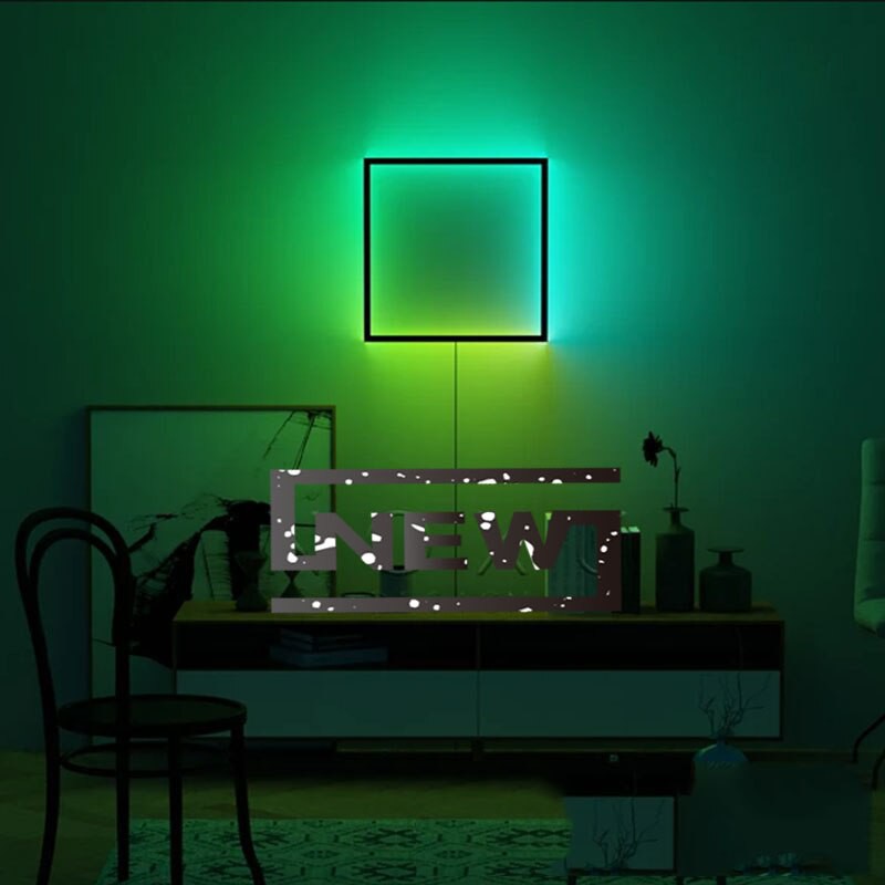 RGB wall lamp indoor frame remote control adjustable home corridor led ...