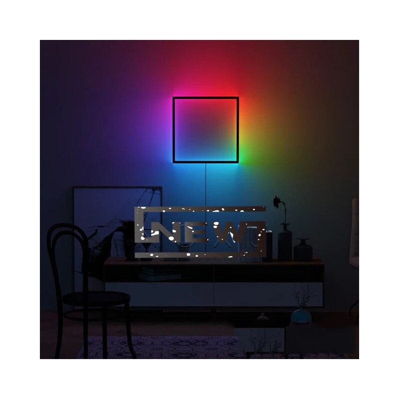RGB wall lamp indoor frame remote control adjustable home corridor led ...