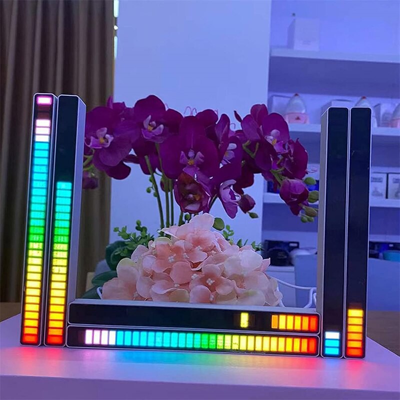 RGB voice-activated rhythm lights,car music lights, Voice-activated ...