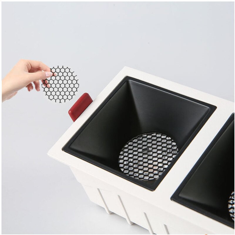 Honeycomb Dimmable Anti Glare COB Recessed Downlight 10W 14W 20W 24W ...