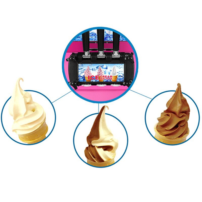 Soft Serve Ice Cream Machine Commercial Electric Makers Desktop Sundae ...