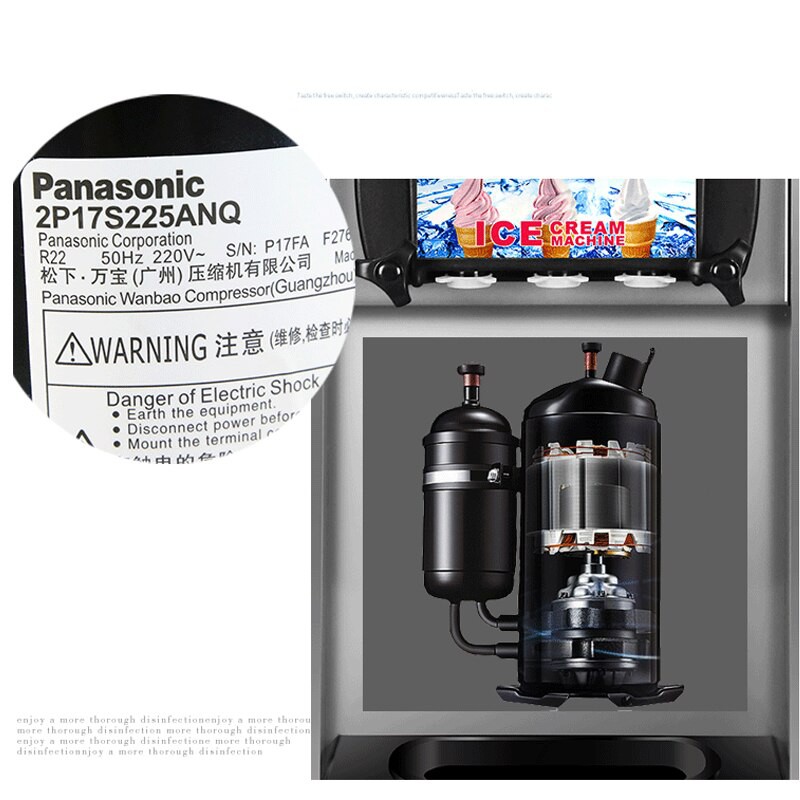 Soft Serve Ice Cream Machine Commercial Electric Makers Desktop Sundae ...