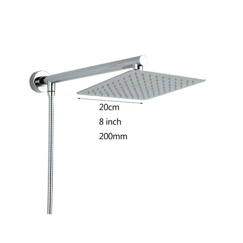Onyzpily Shower Head Chrome Ultrathin Square And Round 8 10 12