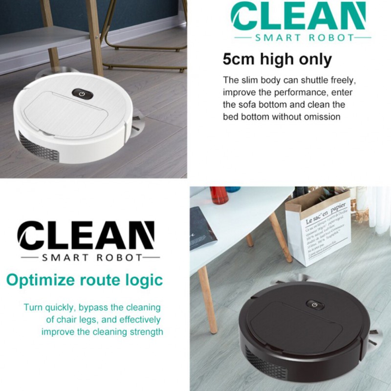 Robot Vacuum Cleaner Smart Home Wet and Dry Cleaning Carpet Mop Water ...