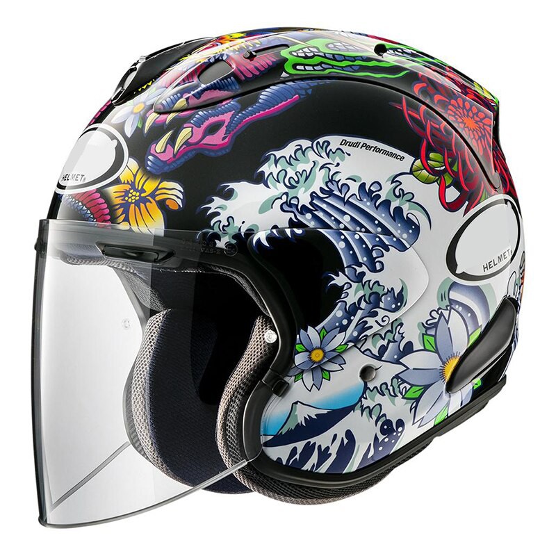SZ-RAM 4 ORIENTAL 1 Gloss Blue Motorcycle Helmet 3/4 Open Face Moto ...