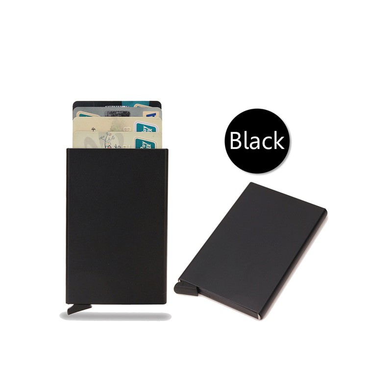 Rfid Smart Wallet Card Holder Metal Thin Slim Men Women Wallets Pop Up ...