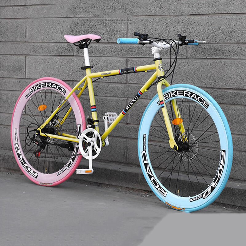 Men Folding Fixie Bike Mountain Couple Teenage Hybrid Full Suspension Bicycle