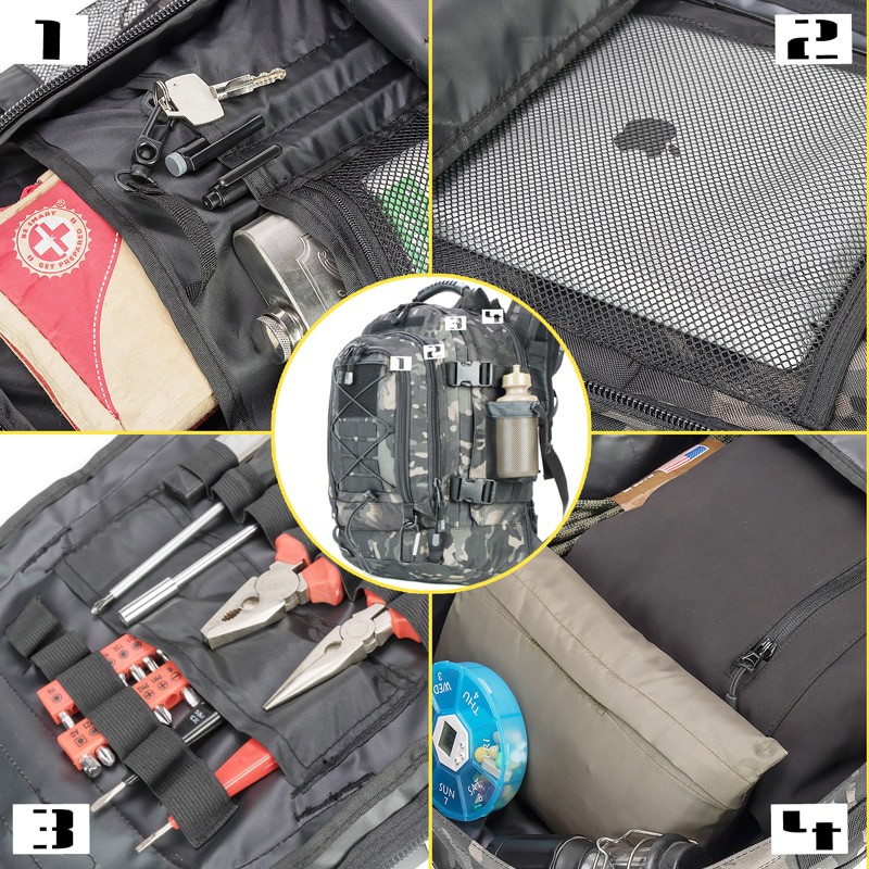 60L Military Tactical Backpack Army Molle Assault Rucksack 3P Outdoor ...