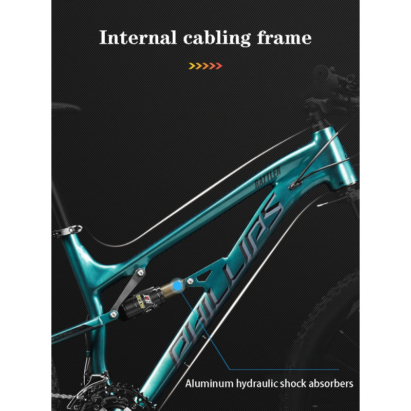 27.5 Mountain Bike Gravel Bicycle Soft Tail Double Damping 30/33 Speed ...