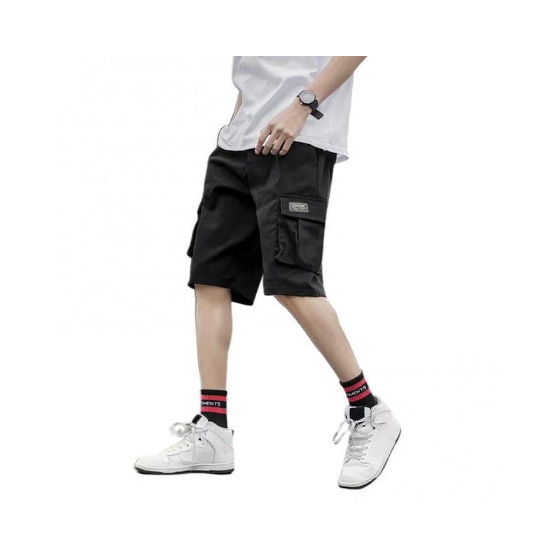 Casual Fifth Men Short Drawstring Shorts Solid Color Pants Elastic ...