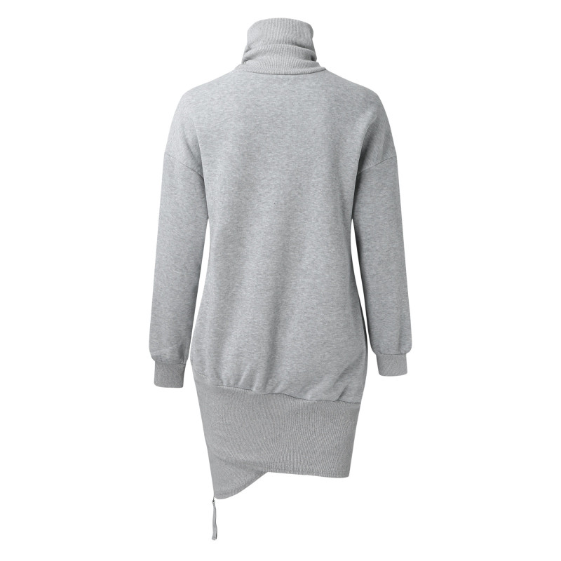 Sexy Turtleneck Long Sleeve Slim Package Hips Mini Dress