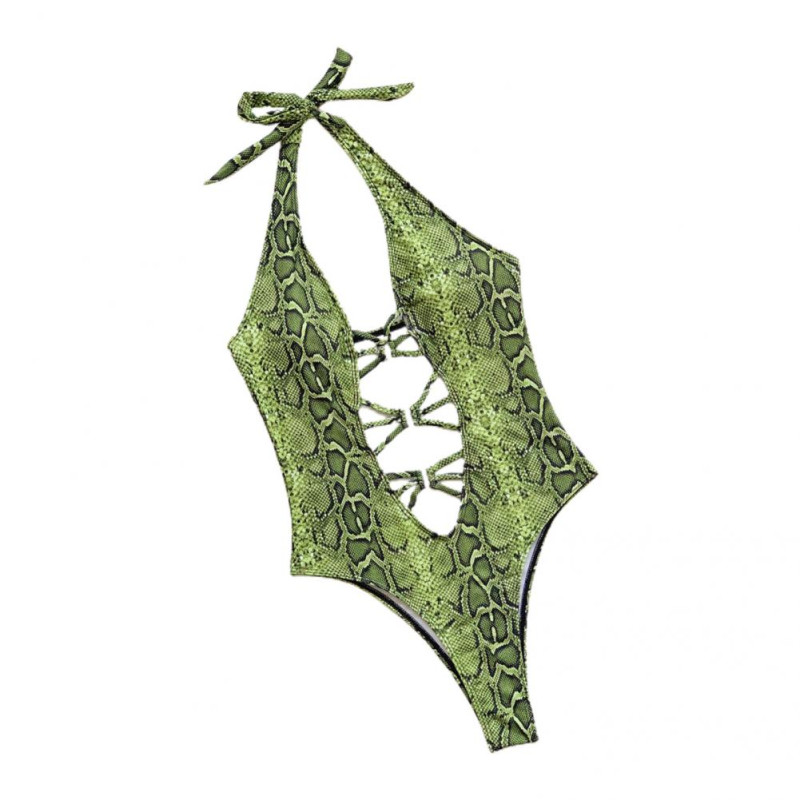 Snakeskin Print Bathing Suit Swimwear