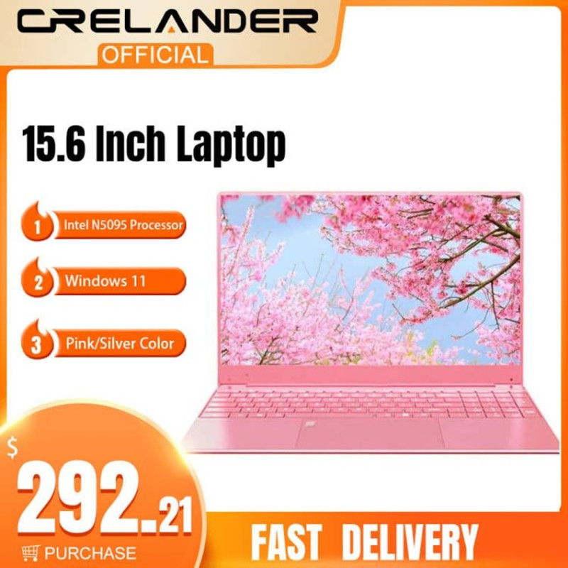 CRELANDER Laptop 15.6 Inch 12GB 16GB RAM Intel Celeron N5095 Windows 11 ...
