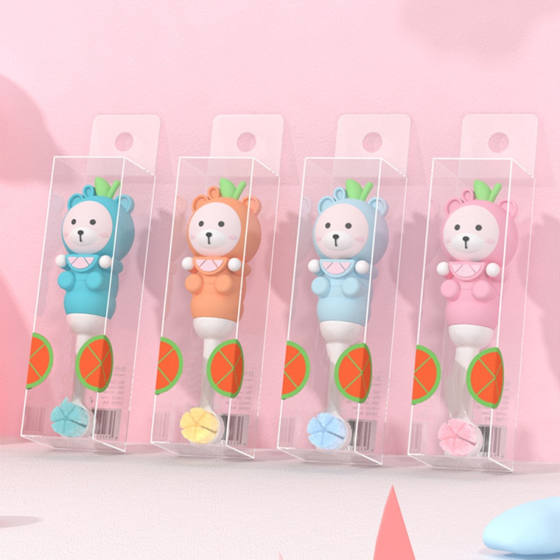 Toothbrush For Kids Cute Cartoon Bear Soft Bristles Toothbrush Kid ...
