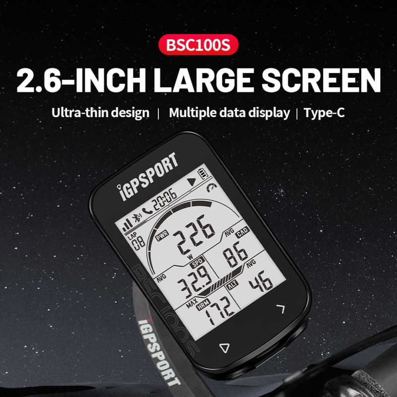 GPS Bike Computer BSC100S Cycle Wireless Speedometer Bicycle Digital ...