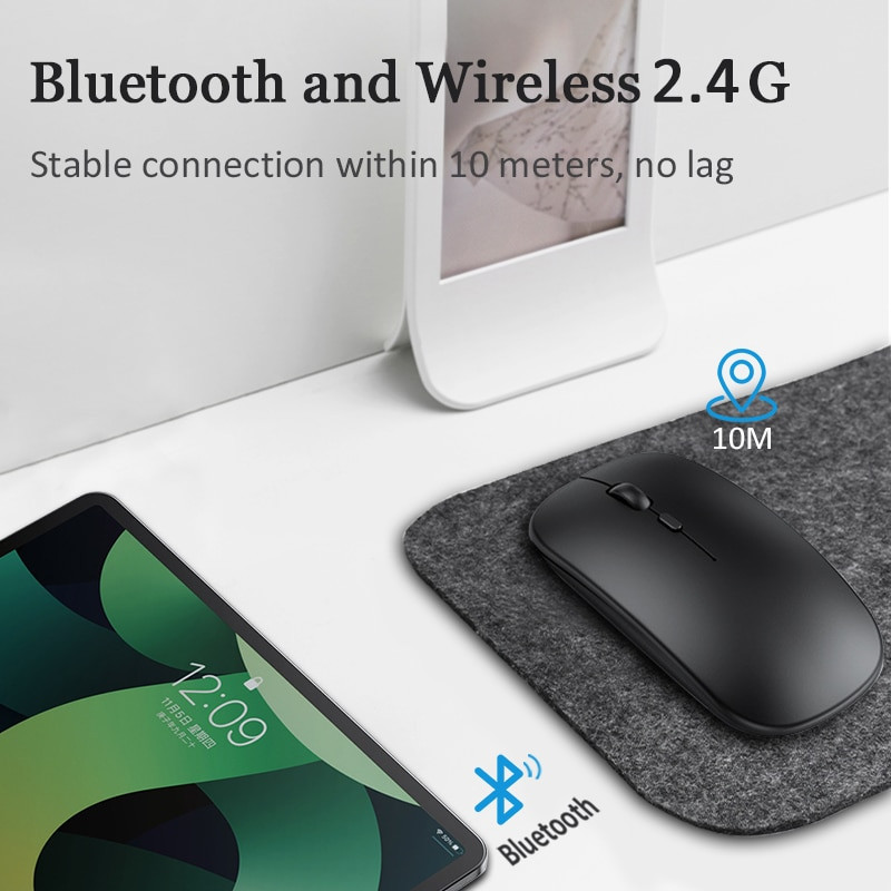 Bluetooth Mouse Tablet Notebook Office Dual Battery Bluetooth Mouse ...