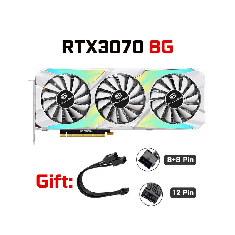 MLLSE Graphics Card RTX 3070 8GB NVIDIA GPU 12Pin GDDR6 256bit HDMI*1 ...