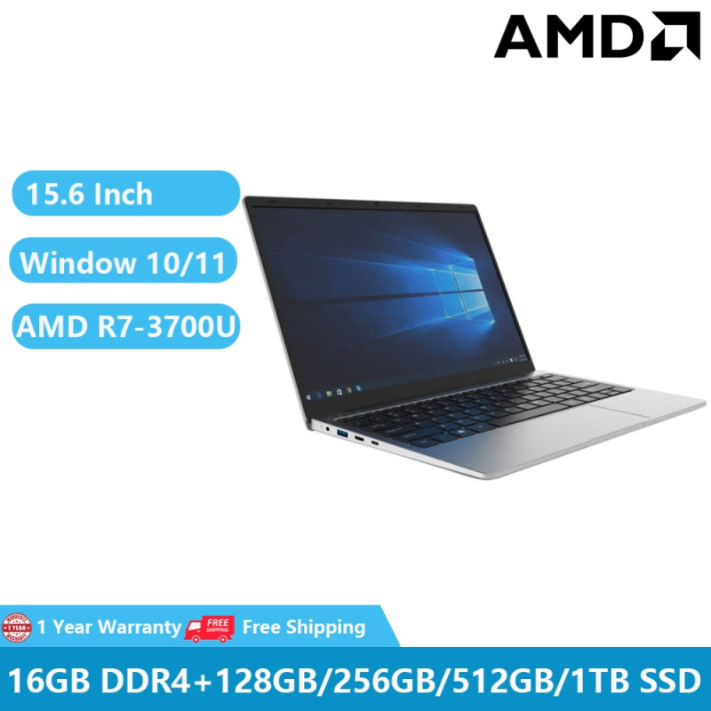 Metal AMD Laptops Gaming Office Slim Notebooks Windows 11 15.6" Ryzen ...