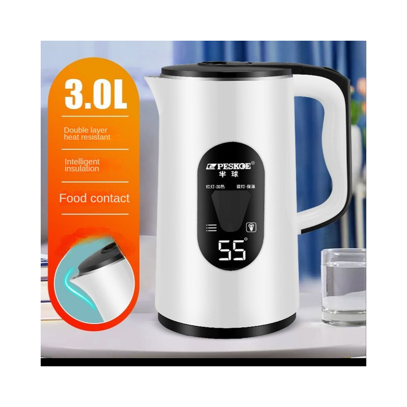 3LConstant Temperature Electric Kettle LED Display Smart Boiling ...