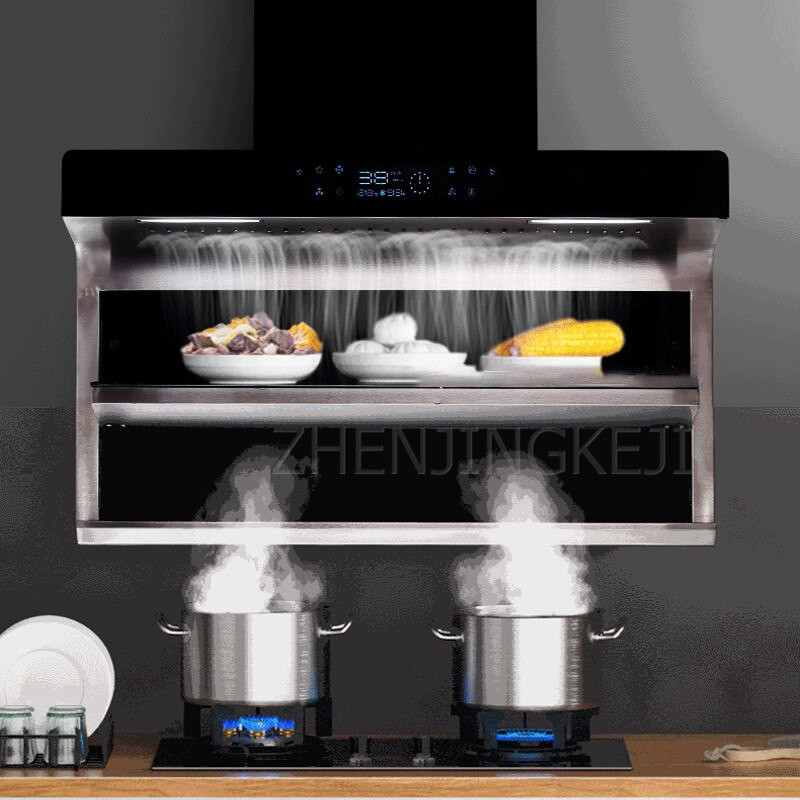 220V Home Range Hood Stainless Steel High Suction Automatic Wash Top ...