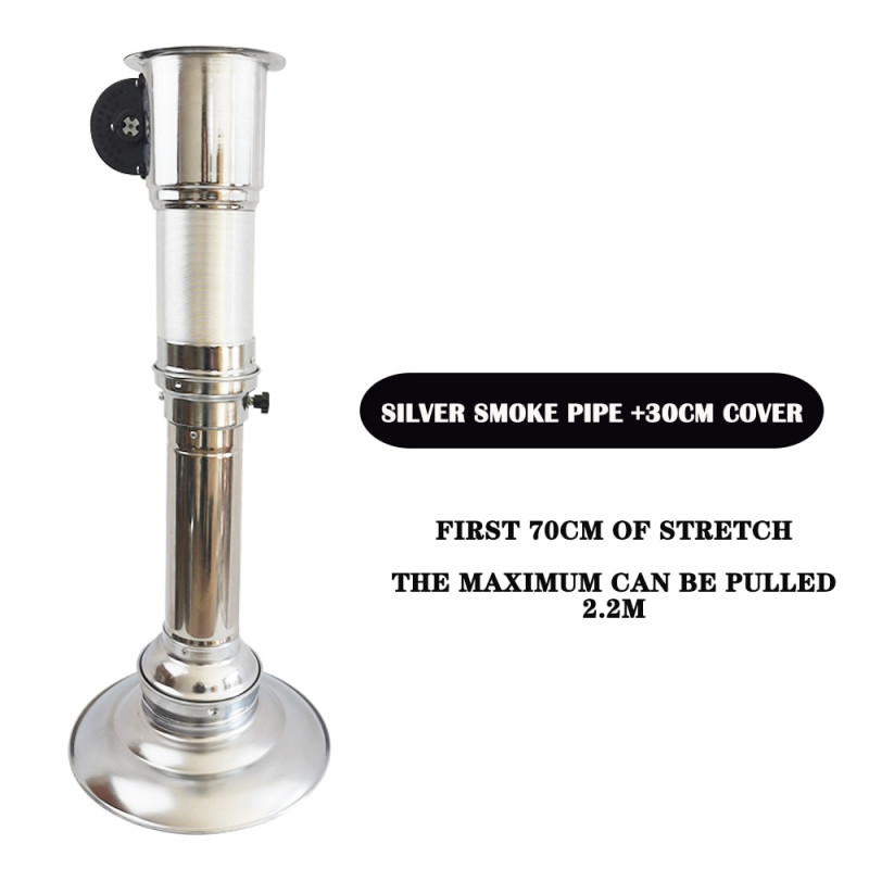 Barbecue Smoking Hood Chimney Telescopic Smoke Exhaust Ventilation Pipe ...