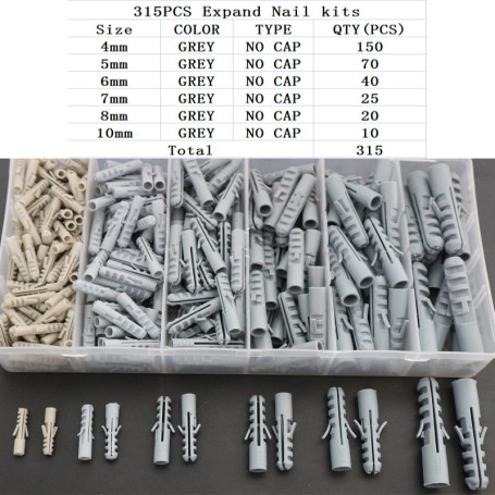 Plastic Knot With/No CapExpand Nail Expansion Pipe M4 M5 M6 M7 M8 M10 ...