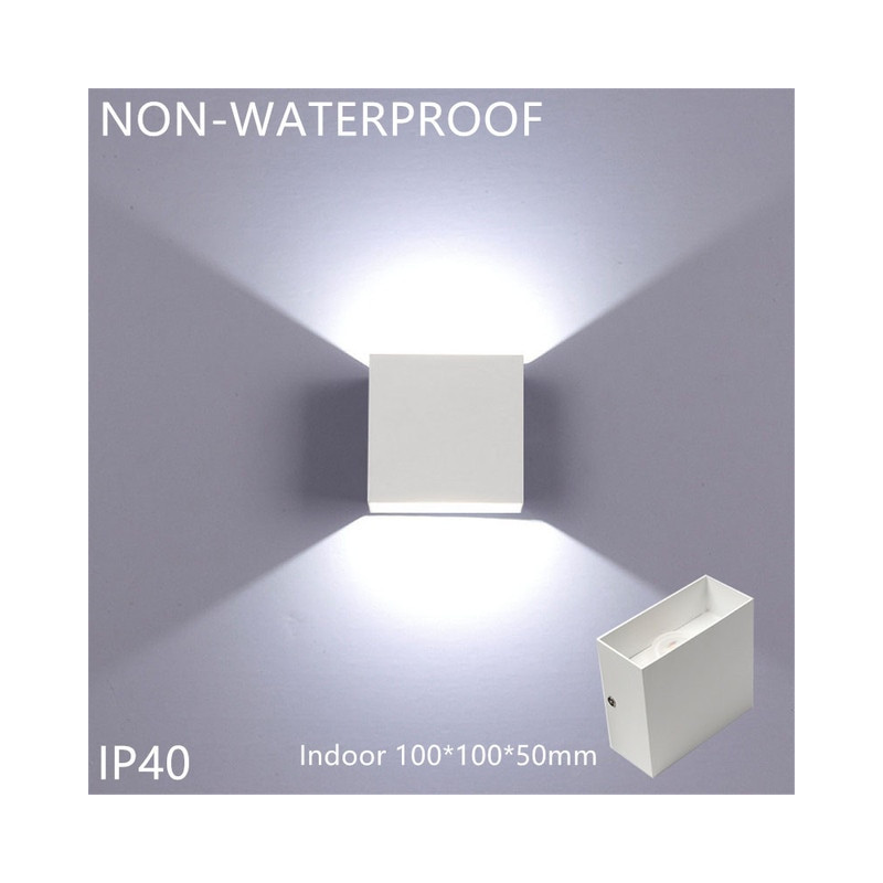 LED Outdoor Wall Lamp Aluminum Balcony Surface Mounted Cube Garden ...