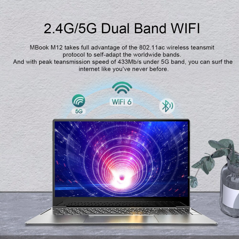 DERE Laptop M12 15.6" 2.5K IPS 16GB RAM 1TB SSD Intel Celeron N5095 ...