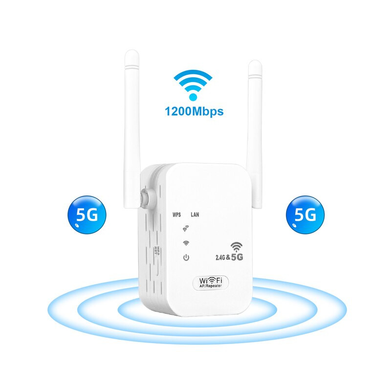 2.4G 5Ghz WIFI Booster Repeater Wireless Wi fi Extender 1200Mbps ...