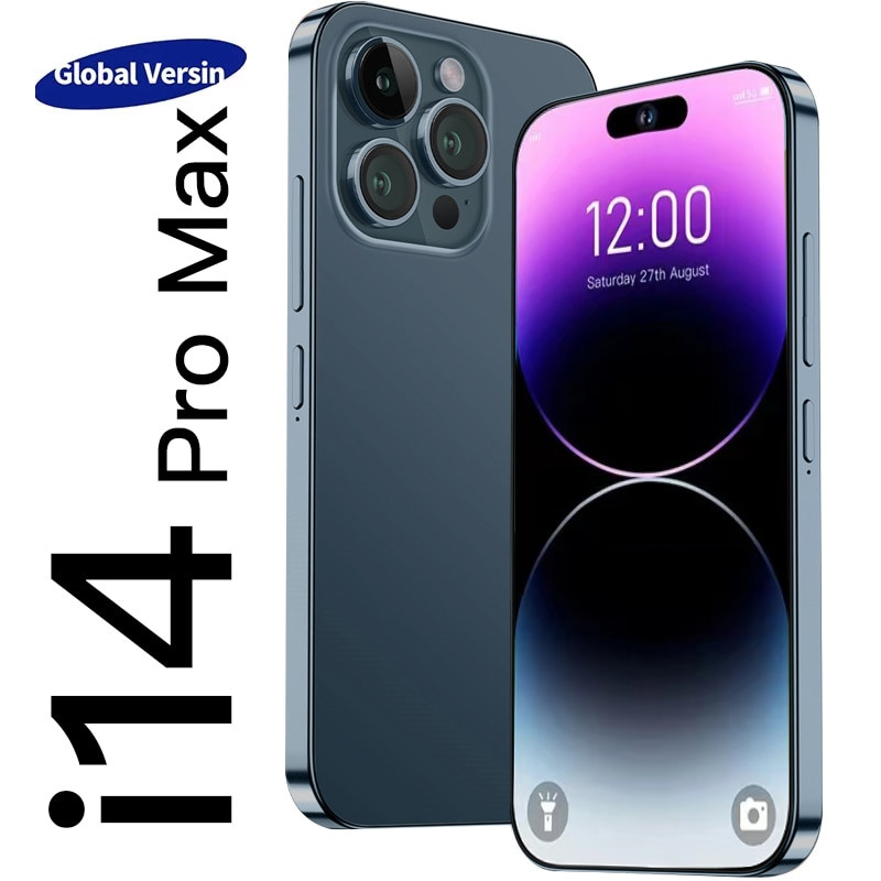 i14 Pro Max Smartphone 6.8 inch Full Screen Face ID 16GB+1TB Cell Phone ...