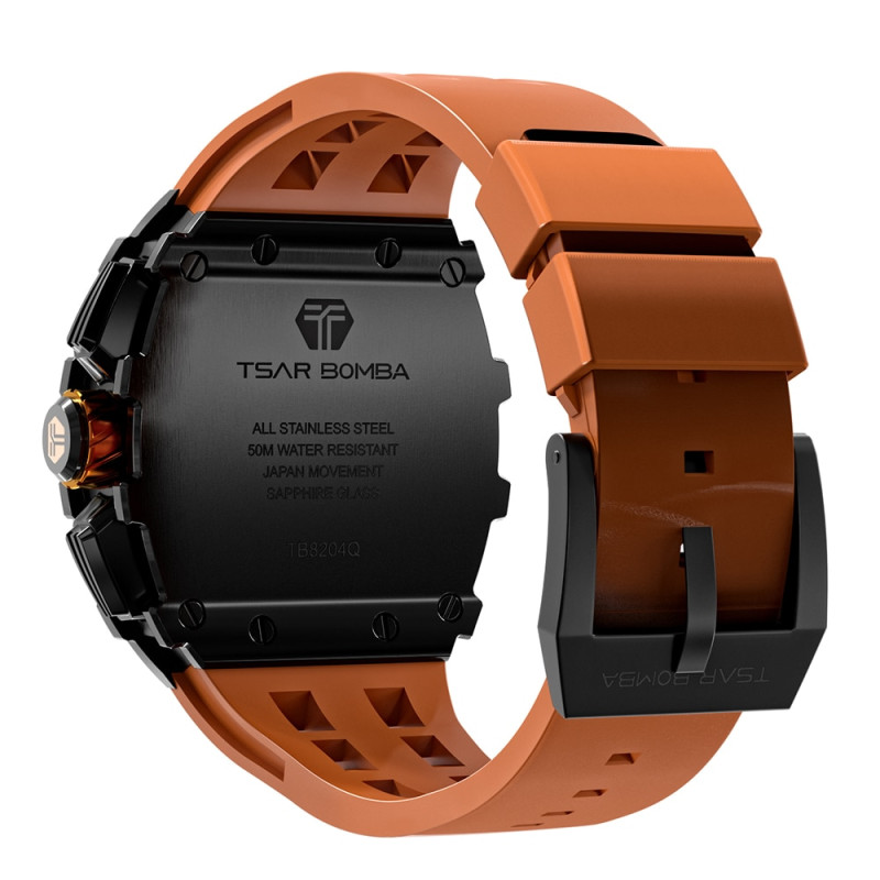 TSAR BOMBA Watch for Men Fashion Tonneau Design 50M Waterproof ...